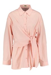 Roze hemd met strik in de taille Adia FRNCH